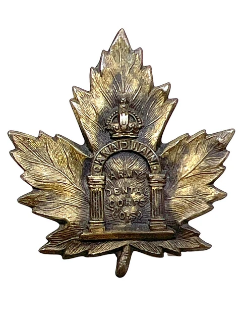 WW1 CANADIAN CEF CADC Army Dental Corps OS Pattern Cap Badge Insignia £ ...