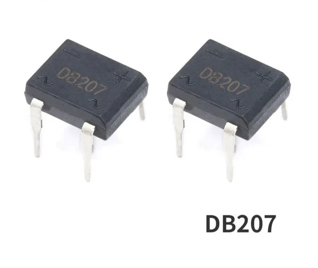 1X DB207 BRIDGE Rectifier DIP4 1000V 2A DB207S Power Diode Rectifiers ...