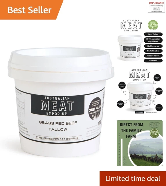 ARTISANAL 1L GRASS Fed Beef Tallow - Traditional Cooking Fat for ...