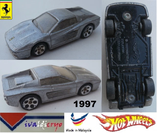 FERRARI F512M TESTAROSSA 80's gris hot wheels 1997 malaysia 1/64 ...