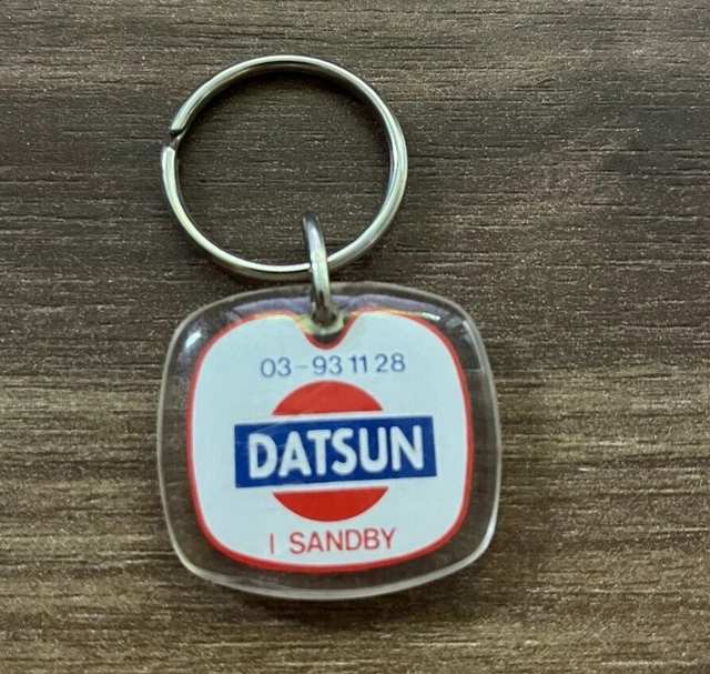 VINTAGE DATSUN KEYCHAIN "Mekano" Harpelunde Danish Dealership 1980s ...