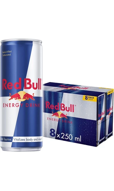 RED BULL ENERGY DRINK 250ml x8 CLASSIC PACK OF 8 x 250ml ‎Beverages ...