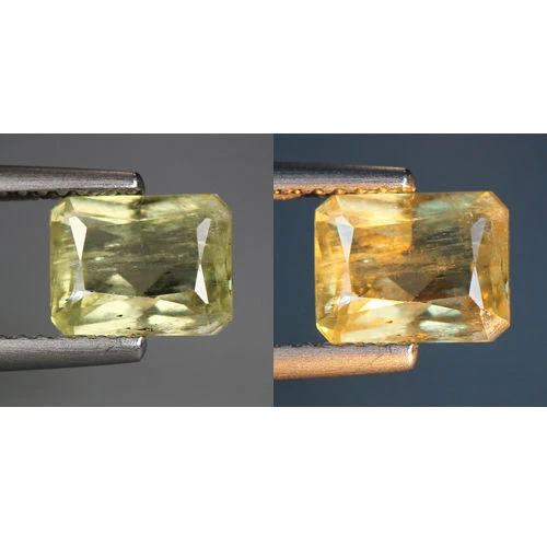 1.71 CTS_WORLD CLASS Rare Gem_100% Natural Color Change Diaspore_Turkey ...