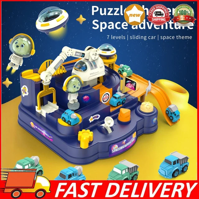 MONTESSORI TRAIN TRACK Brain Table Game Racing Rail Car Model Kits for ...