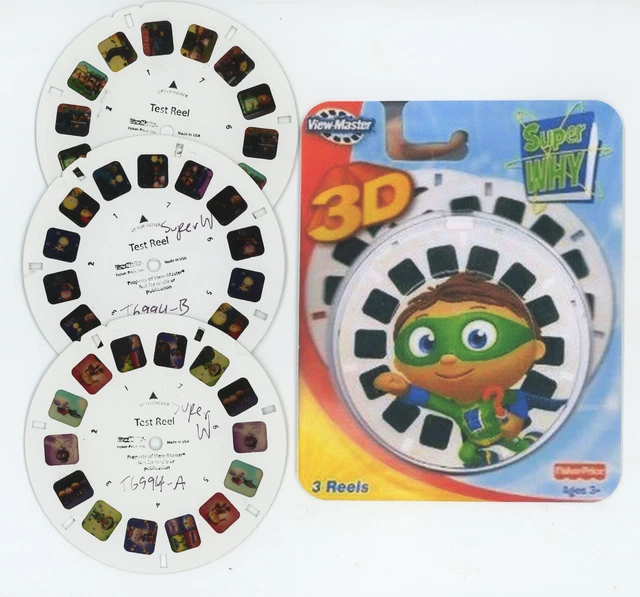 SUPER WHY PBS Kids Rare View-Master 3 TEST Reels and Copy of Cover £24. ...