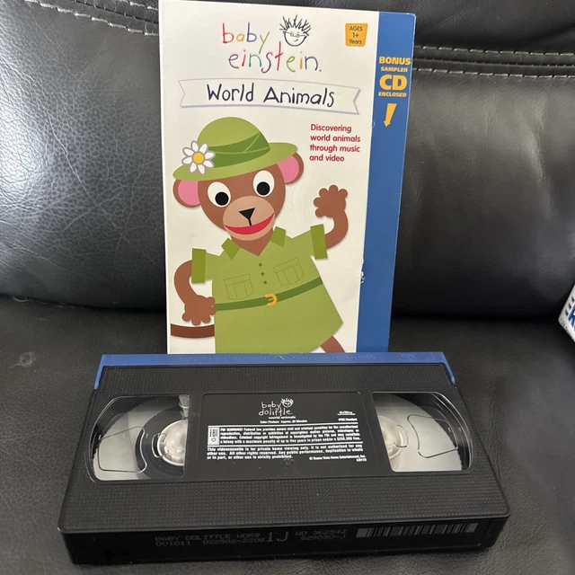 BABY EINSTEIN: WORLD Animals VHS Tape 2002 Walt Disney Educational No ...