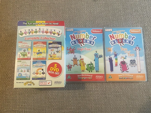 CEEBEEBIES ALPHABLOCKS COMPLETE Collection & 2 Numberblocks DVDs EUR 30 ...