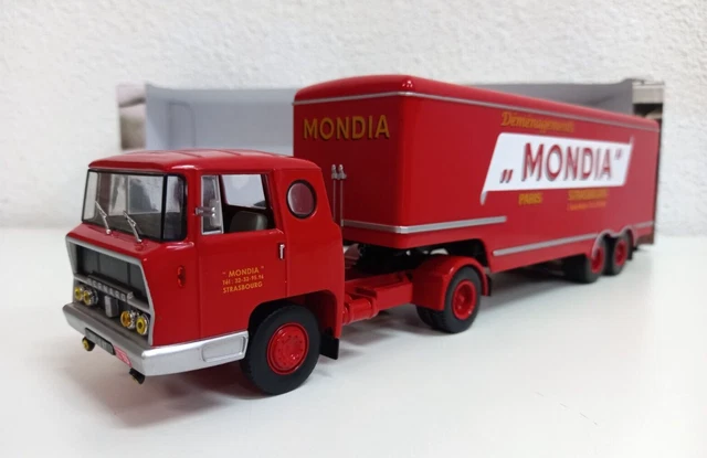 BERNARD TDA 160.35 Camion Semi-Remorque "Mondia" 1/43 IXO Altaya Boite ...