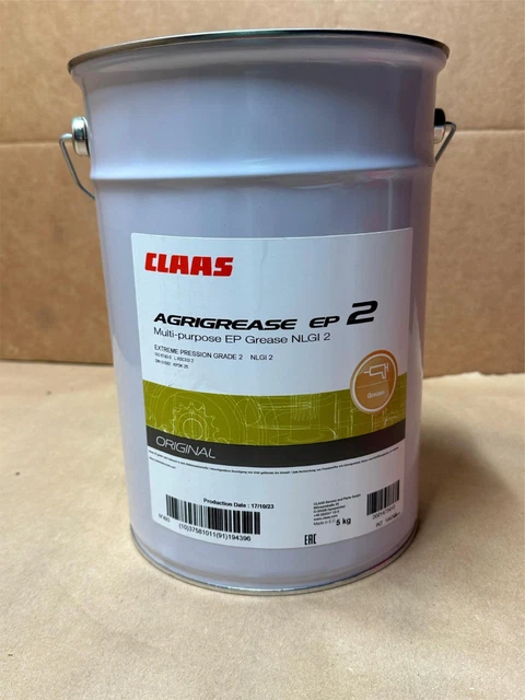 5KG CLAAS AGRIGREASE EP 2 Multi-Purpose EP Grease NLGI Grade-2 Extreme ...