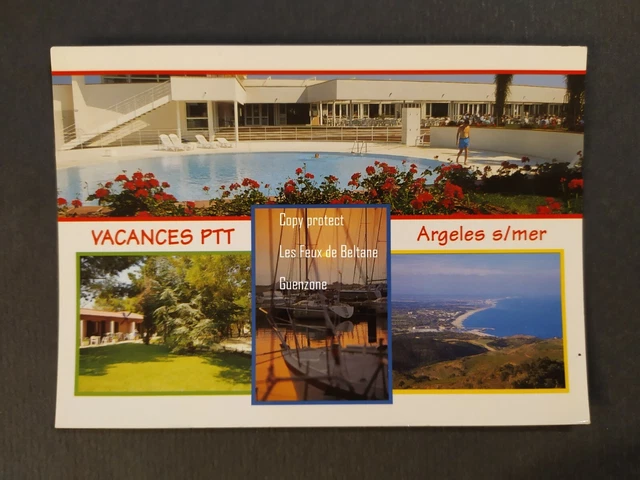 VILLAGE VACANCES PTT ARGELES SUR MER carte postale postcard EUR 5,00 ...