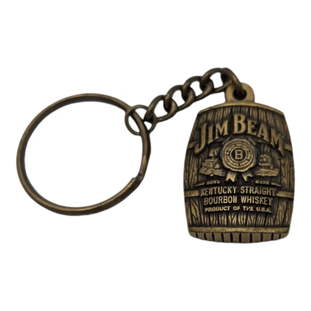 VTG JIM BEAM Kentucky Bourbon Whiskey Advertising Barrel Cask Key Chain ...