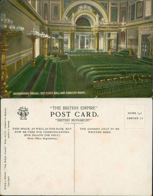 BUCKINGHAM PALACE STATE Ball & Concert Room Misch & Stocks British ...