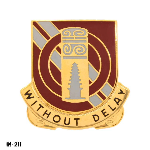 US ARMY DUI Pin ~ 25th Support Battalion "Without Delay" ~ Vanguard USA ...
