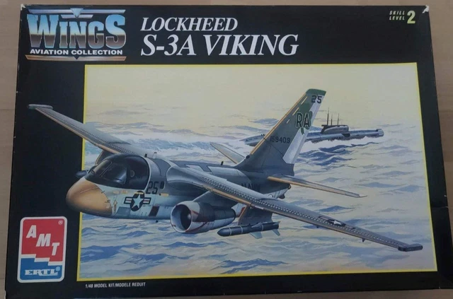 LOCKHEED S - 3 A VIKING,Submarine Hunter/Killer, AMT-ERTL, Scale:1/48 ...