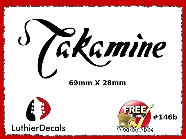 TAKAMINE GUITAR HEADSTOCK Decal Waterslide Restoration Inlay Logo 146b ...