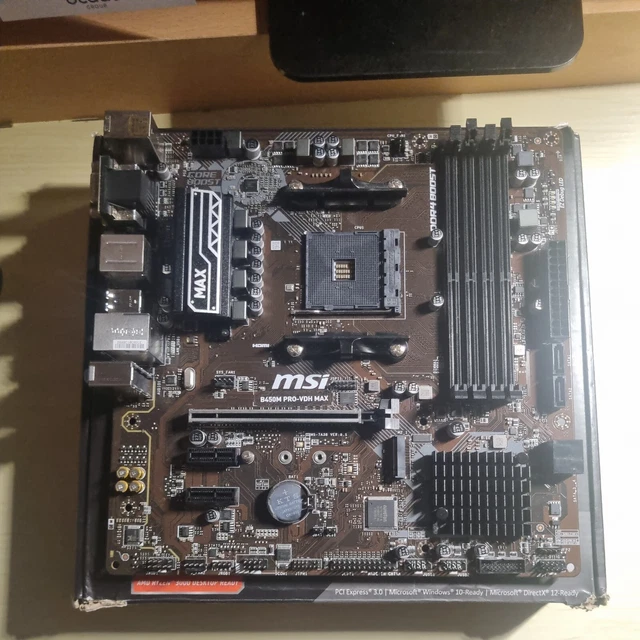 MSI B450M PRO-VDH MAX, AMD AM4 B450 Micro ATX Motherboard untested £30. ...