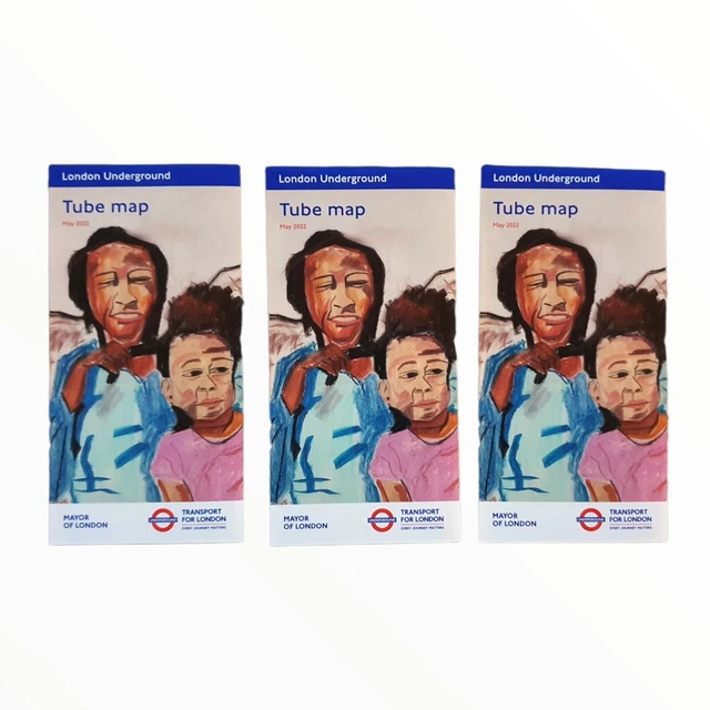 LONDON UNDERGROUND TUBE Map May 2022 TFL NEW 3 Pack Elizabeth Line ...
