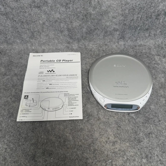 SONY WALKMAN D-EJ360 CD Walkman Portable Player Fully Working £27.99 ...