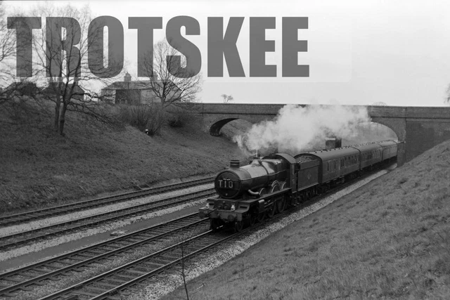 LARGER NEGATIVE BR British Railways Steam Loco 7027 Class 4073 Hereford ...