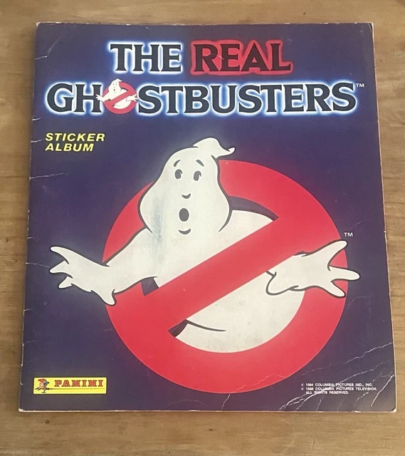 THE REAL GHOSTBUSTERS vintage Panini sticker album 1988 Incomplete 115/ ...