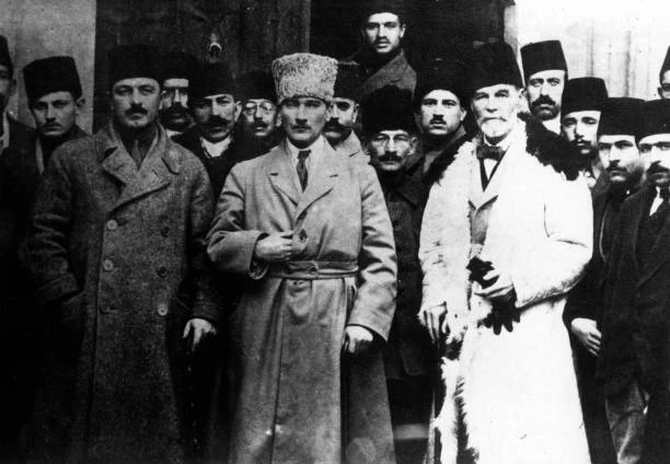 GENERAL MUSTAFA KEMAL Ataturk future President Republic Turkey par- Old ...