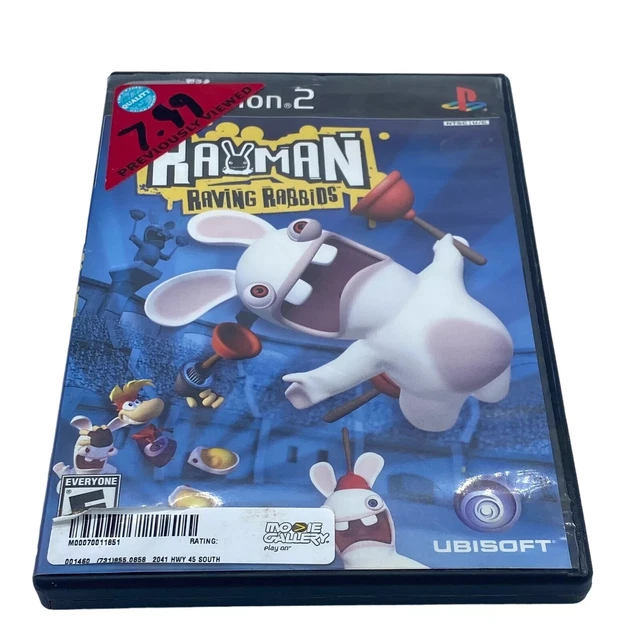 RAYMAN RAVING RABBIDS PlayStation 2 PS2 Black Label Complete w/ Manual ...