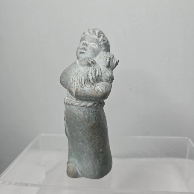 ISABEL BLOOM BOY Angel with Dog 2001 Signed Small Sculpture Collectible ...