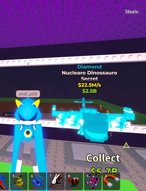 STEAL A BRAINROT | Diamond Nuclearo Dinossauro | 22.5M/s £1.17 ...