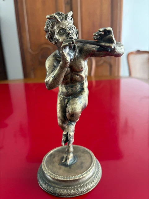 SATYRE FAUNE AVEC UNE FLUTE EN BRONZE XIXème EUR 77,83 - PicClick FR