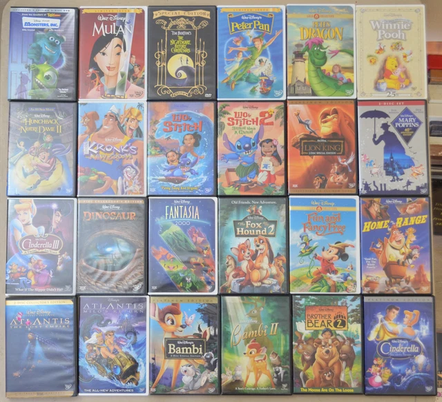 ASSORTED DISNEY ANIMATED DVDs with original cases and artwork £2.12 ...