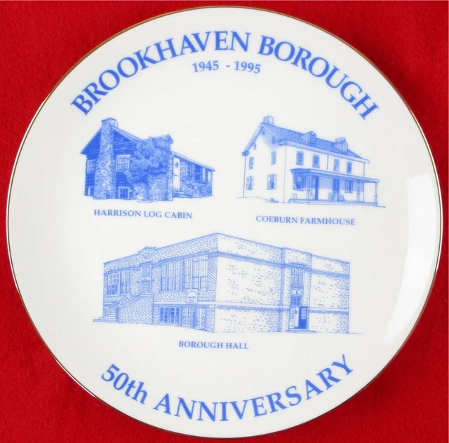 BROOKHAVEN BOROUGH 50TH Anniversary (1945-1995) 7.5" Collector Plate £ ...