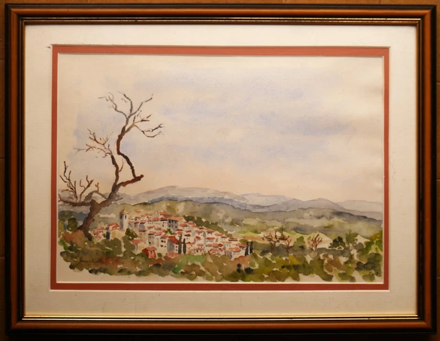 TABLEAU AQUARELLE SIGNÉE: Ramatuelle, Provence EUR 5,00 - PicClick FR