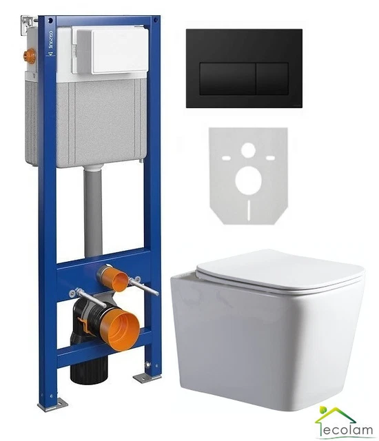 SET WC VORWANDELEMENT Toilette CleanON hängend Unterputz Tiefspüler ...