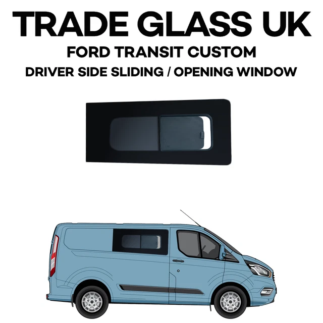 FORD TRANSIT CUSTOM Driver Side SLIDING Tinted Window £164.99 - PicClick UK