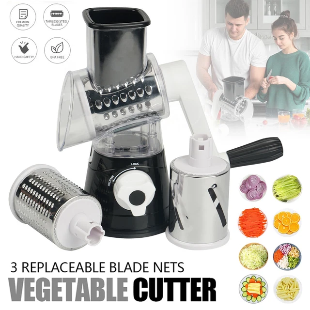KITCHEN VEGETABLE FRUIT Slicer Cutter Shredder Food Manual Rotary ...