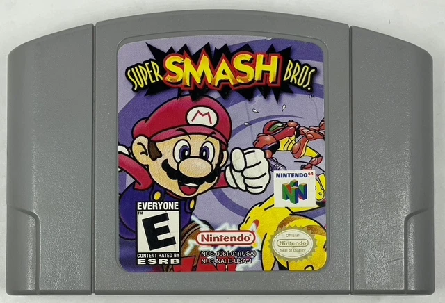 SUPER SMASH BROS. Video Game Cartridge - Nintendo N64 1996 - Tested ...