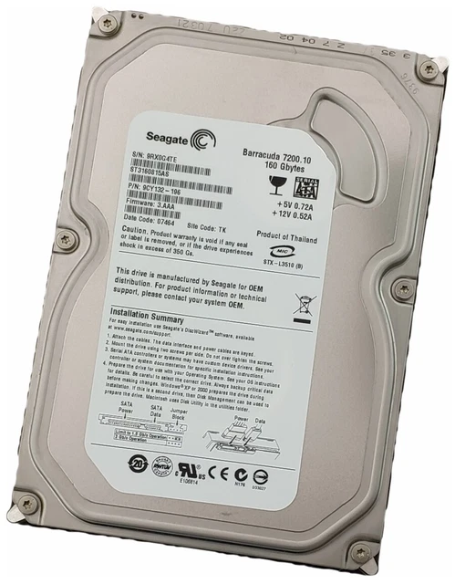 SEAGATE BARRACUDA 7200.7 ST3160815AS 160GB £102.96 - PicClick UK