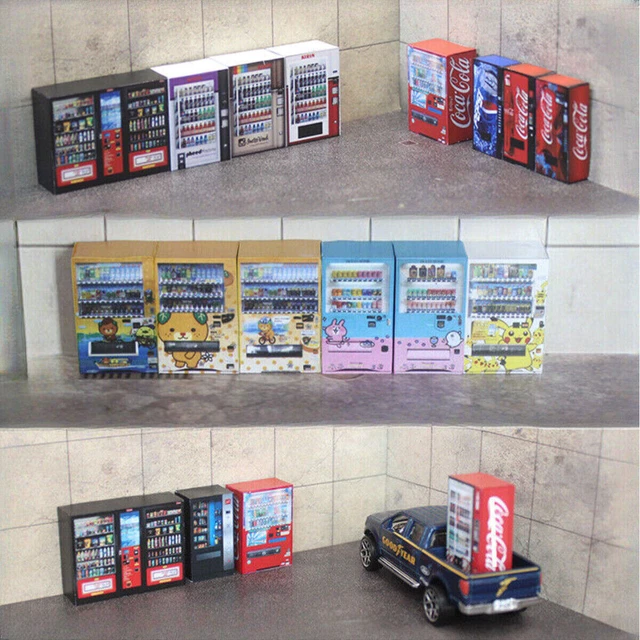 1/43 DIORAMA VENDING Machine Model Garage Workshop Scene Display Props ...