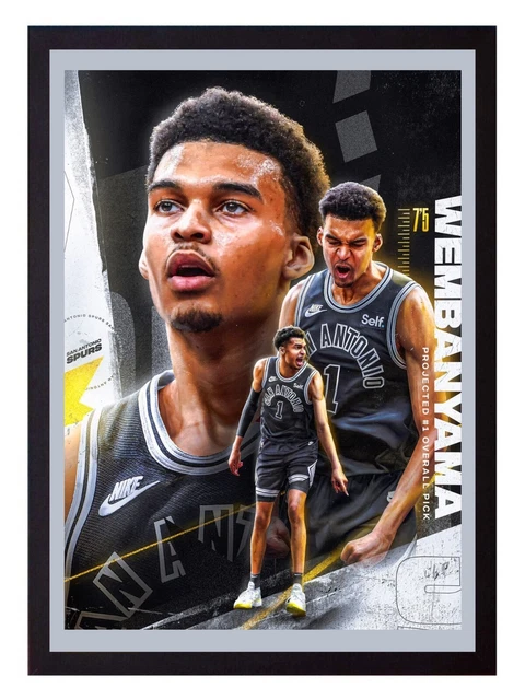 FRAMED VICTOR WEMBANYAMA Spurs NBA Basketball Rookie Poster - 45 x 32 x ...