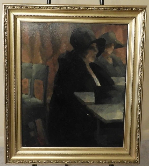 ROBERT GIRON (1897-1967) Abstract Impressionist Art Portrait Painting ...