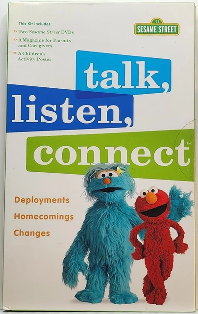 SESAME STREET TALK Listen Connect 2 DVD-Deployment Homecoming Change ...