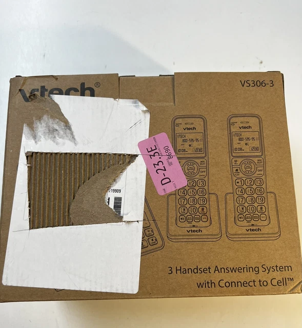 VTECH CORDLESS HOME Phone Answering System Bluetooth Call Block 3 ...