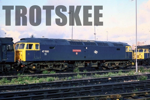 35MM SLIDE BR British Railways Diesel Loco Class 47 47500 Saltley 1983 ...