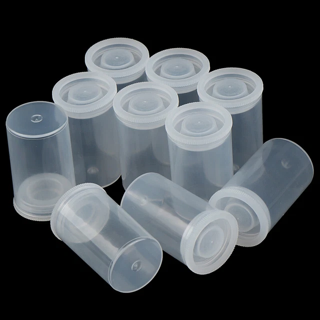 10X PLASTIC EMPTY Bottle Roll Film Case Box Seal Fishing Bait Can ...