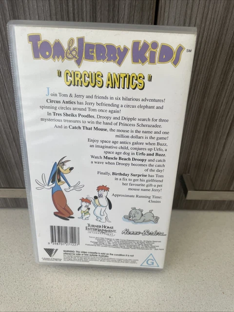 TOM & JERRY Kids VHS Tape Circus Antics Cartoon 90s Video Tape $5.00 ...