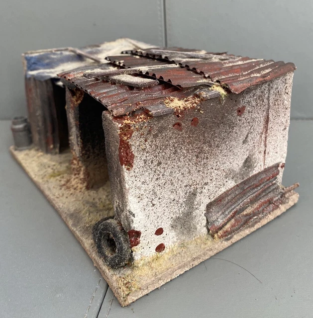 1/35 SCALE SCRATCH Built Middle East Ruin Shack Garage Afghan Iraq ...