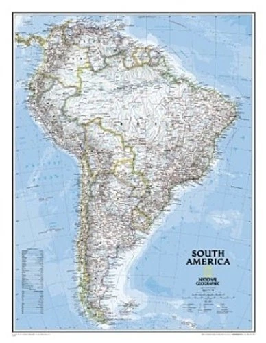 NATIONAL GEOGRAPHIC SOUTH America Wall Map - Classic (23.5 X 30.25 In ...