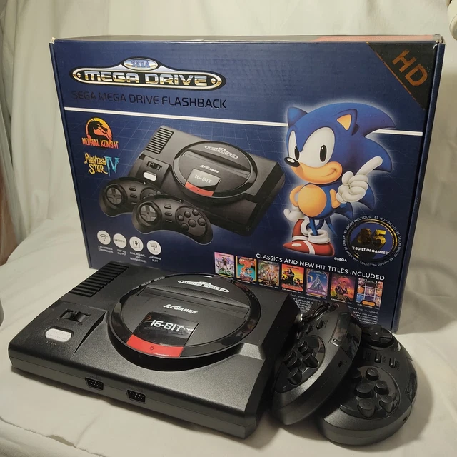 CONSOLE SEGA MEGA DRIVE Flashback HD con 85 giochi COMPLETO di 2 ...