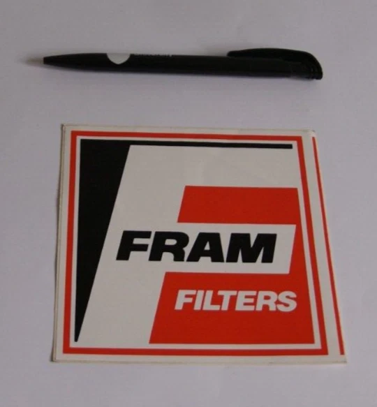 FRAM FILTERS STICKER Vehicle Oil, Air & Cabin Filters RARE 1980's ...