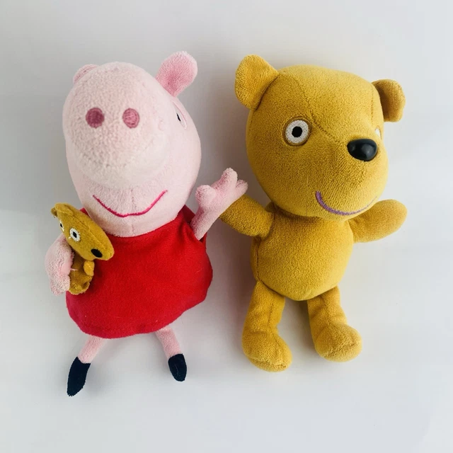 OFFICIAL TY PEPPA Pig & Teddy Bear Beanie Plush Peppa's Soft Toy £9.99 ...